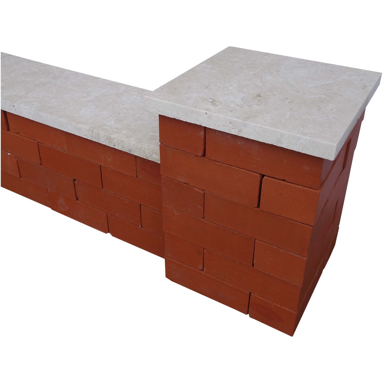 White Stone Pier Caps 3cm (Flat style) - Coping Stones Massive Sale.